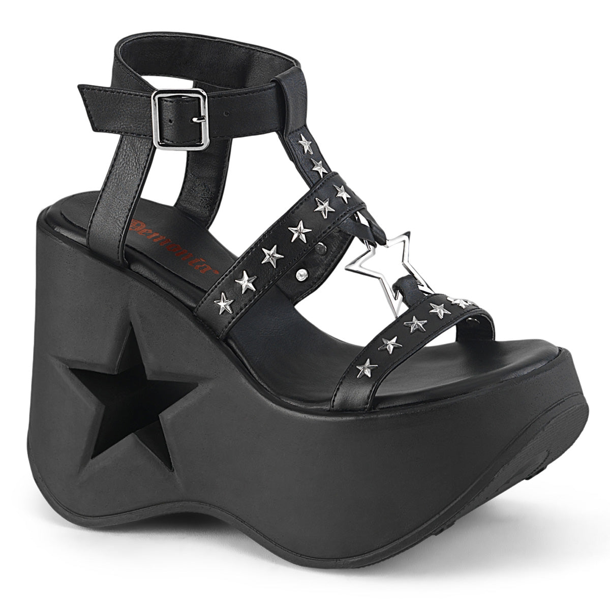 Demonia Dynamite-12 Ankle Strap Strappy Sandal W/Star Cutout – Lingerie ...
